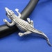 Large Men's Sterling Silver Alligator Pendant With Realistic Detailing ...