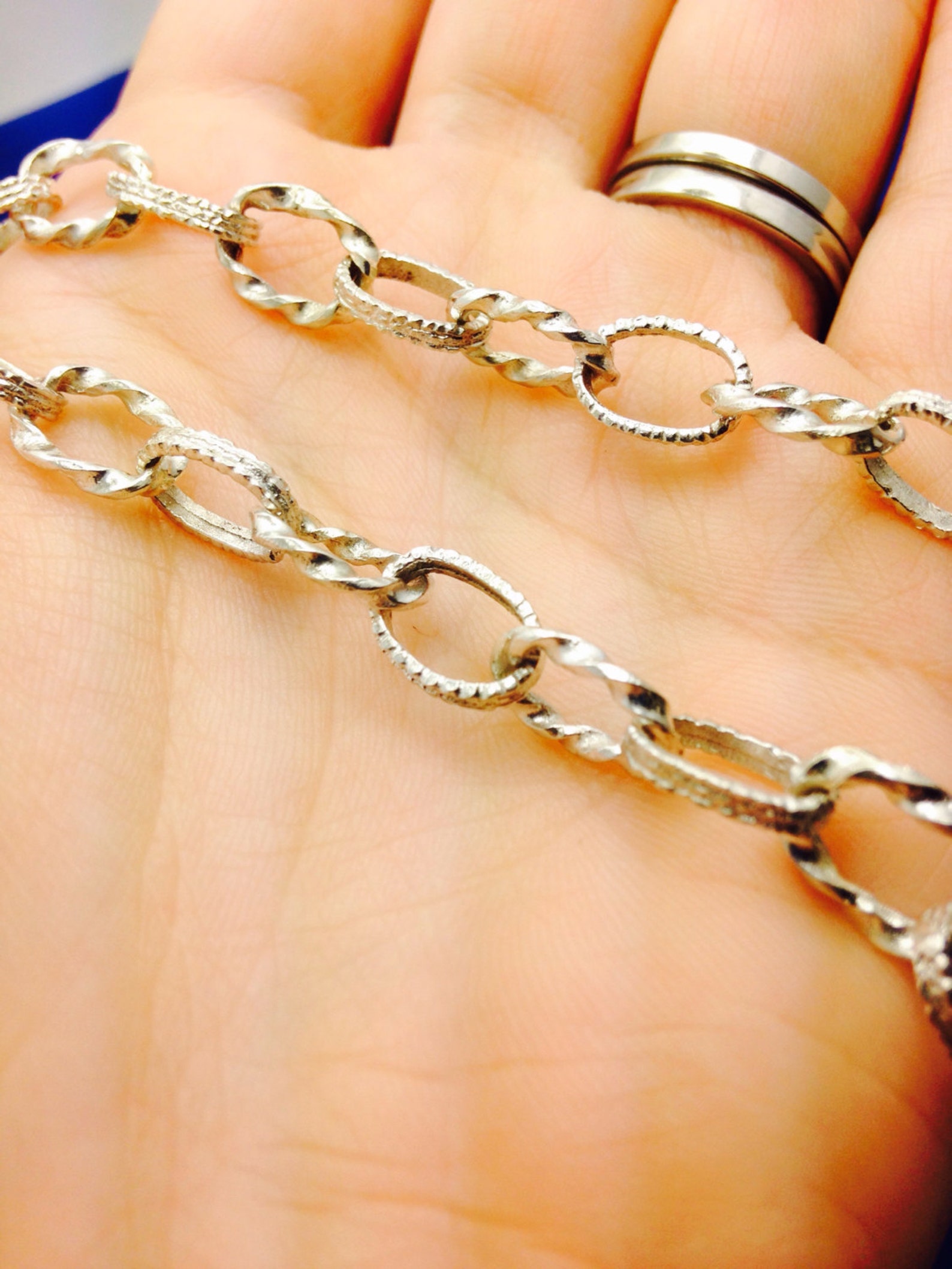 Handmade Sterling Silver 8mm Nautical Money Chain Reproduction | Etsy