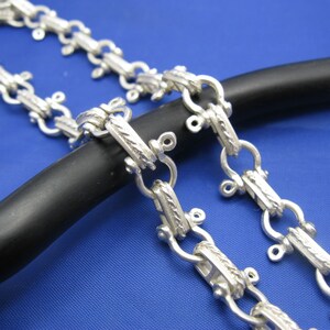 Sterling Silver 8mm Pirate Shackle Anchor Link Chain With Lobster Claw ...