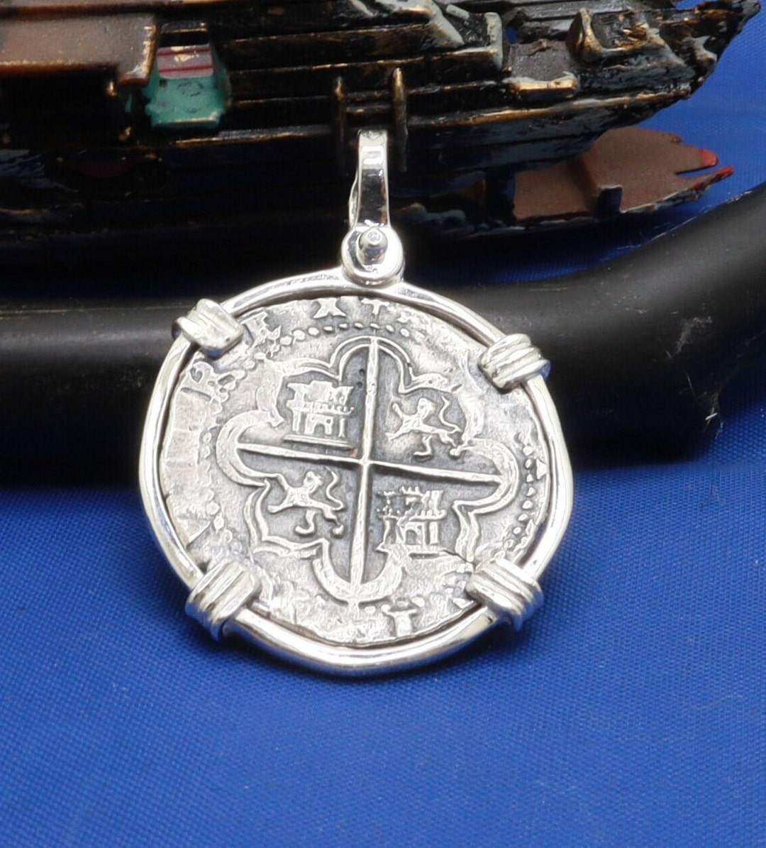 Sterling Silver Pirate Coin Pendant: Atocha "1 Reale" Replica - Etsy