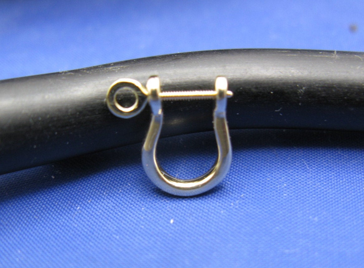 Small 14kt Solid Gold Pirate Shackle Earring Single Handmade | Etsy