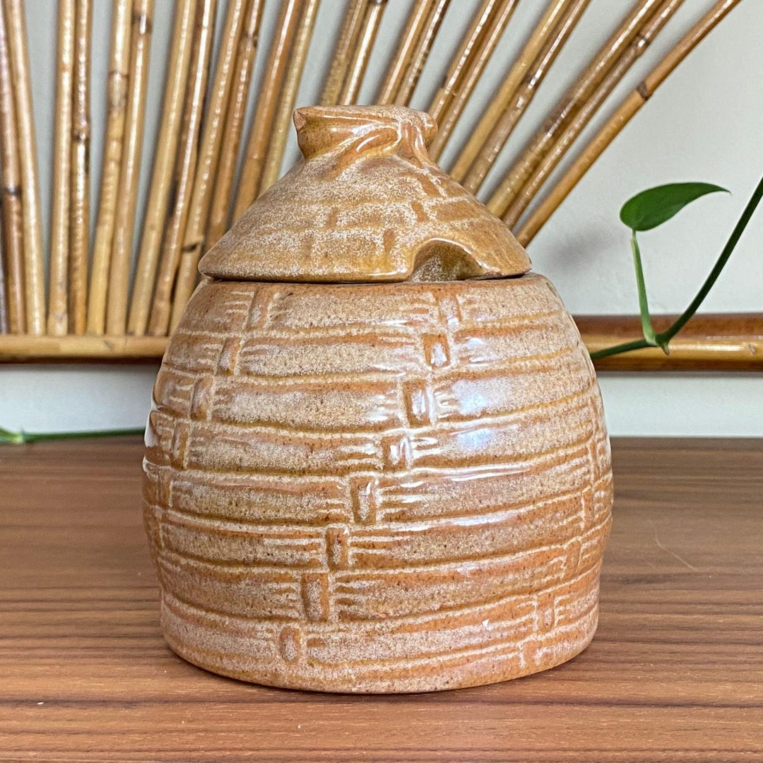 Vintage Frankoma Desert Gold Honey Pot With Bee Lid - Etsy