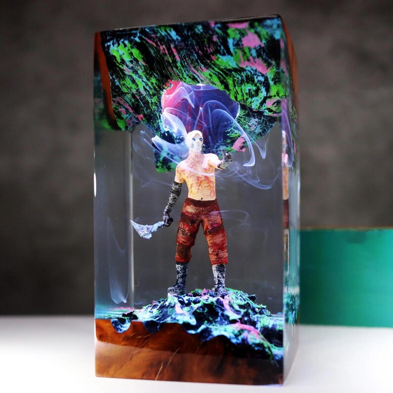 Psycho Borderlands 4 Resin Lamp, Handmade Vault Hunter Decor, Sci-fi ...