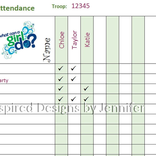 Brownie Girl Scout Badge/award Tracker Instant Download - Etsy