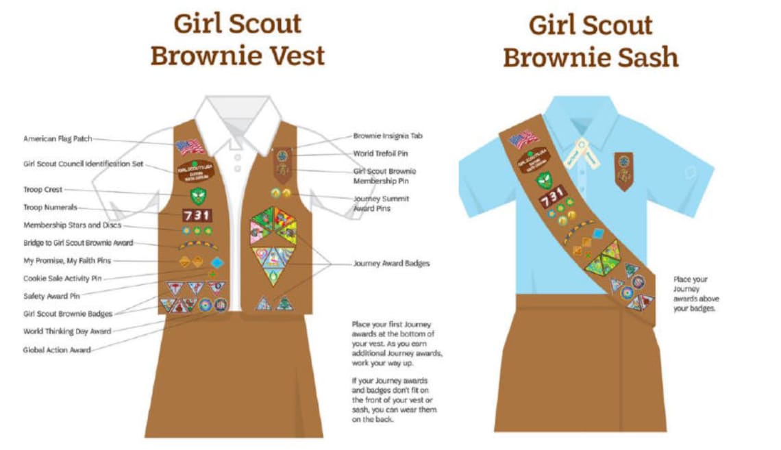 Brownie Girl Scouts Downloadable Troop Uniform Order Form Etsy