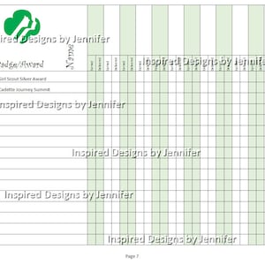 Girl Scout Cadette Badge/award Tracker Instant Download - Updated With ...