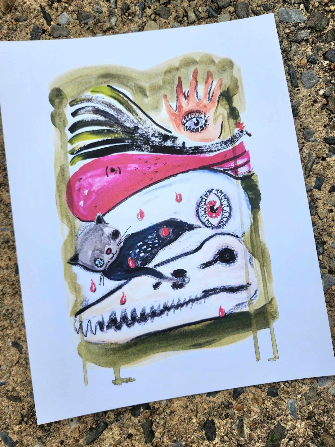 Stack of Stuff Print - Etsy