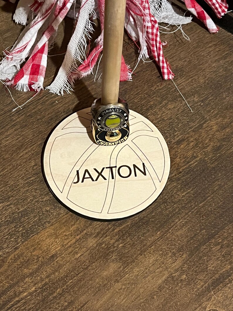Football, Baseball, Softball, Cheer Ring Holder/display Personalized - Etsy