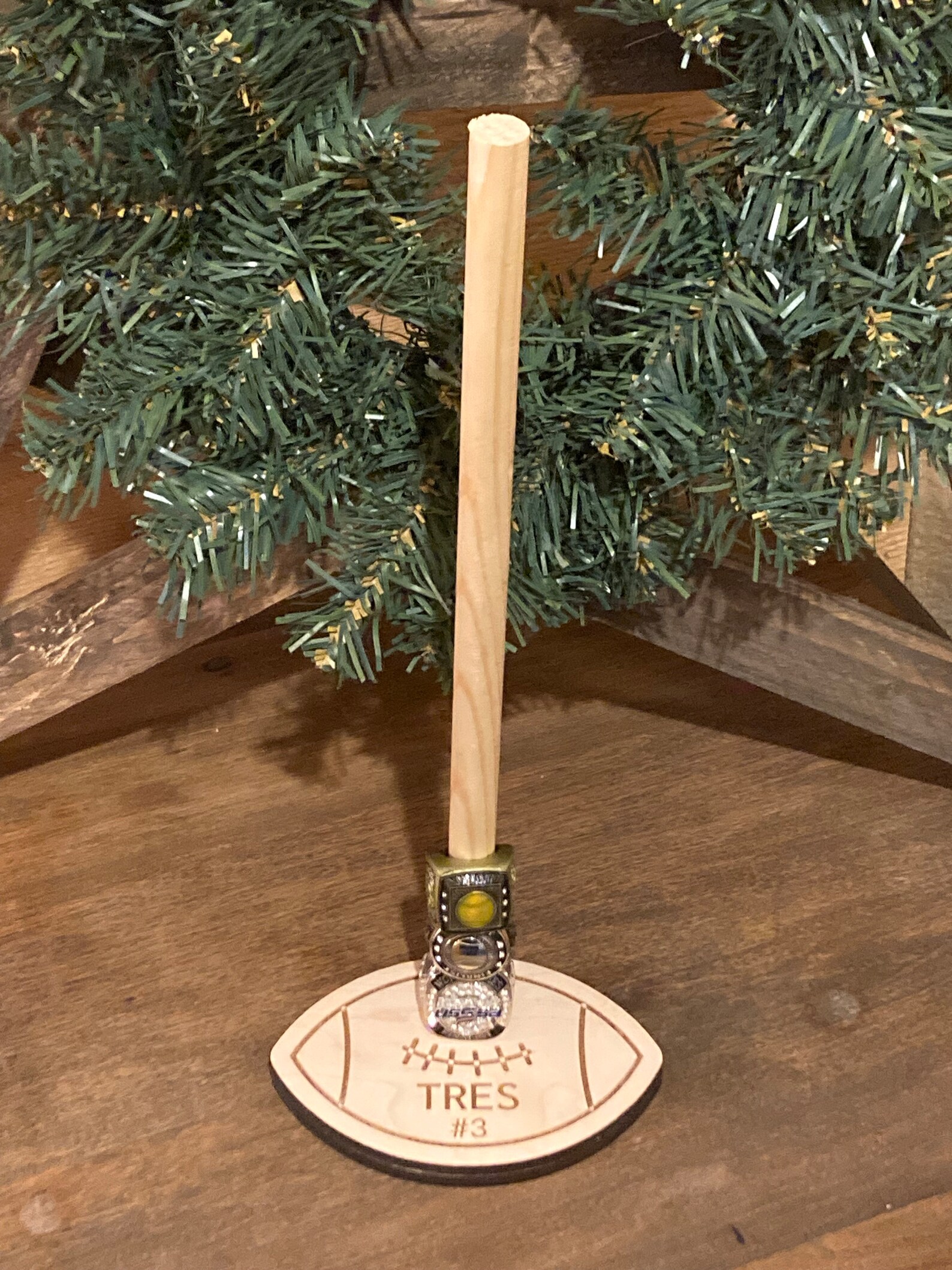 Football, Baseball, Softball, Cheer Ring Holder/display Personalized - Etsy