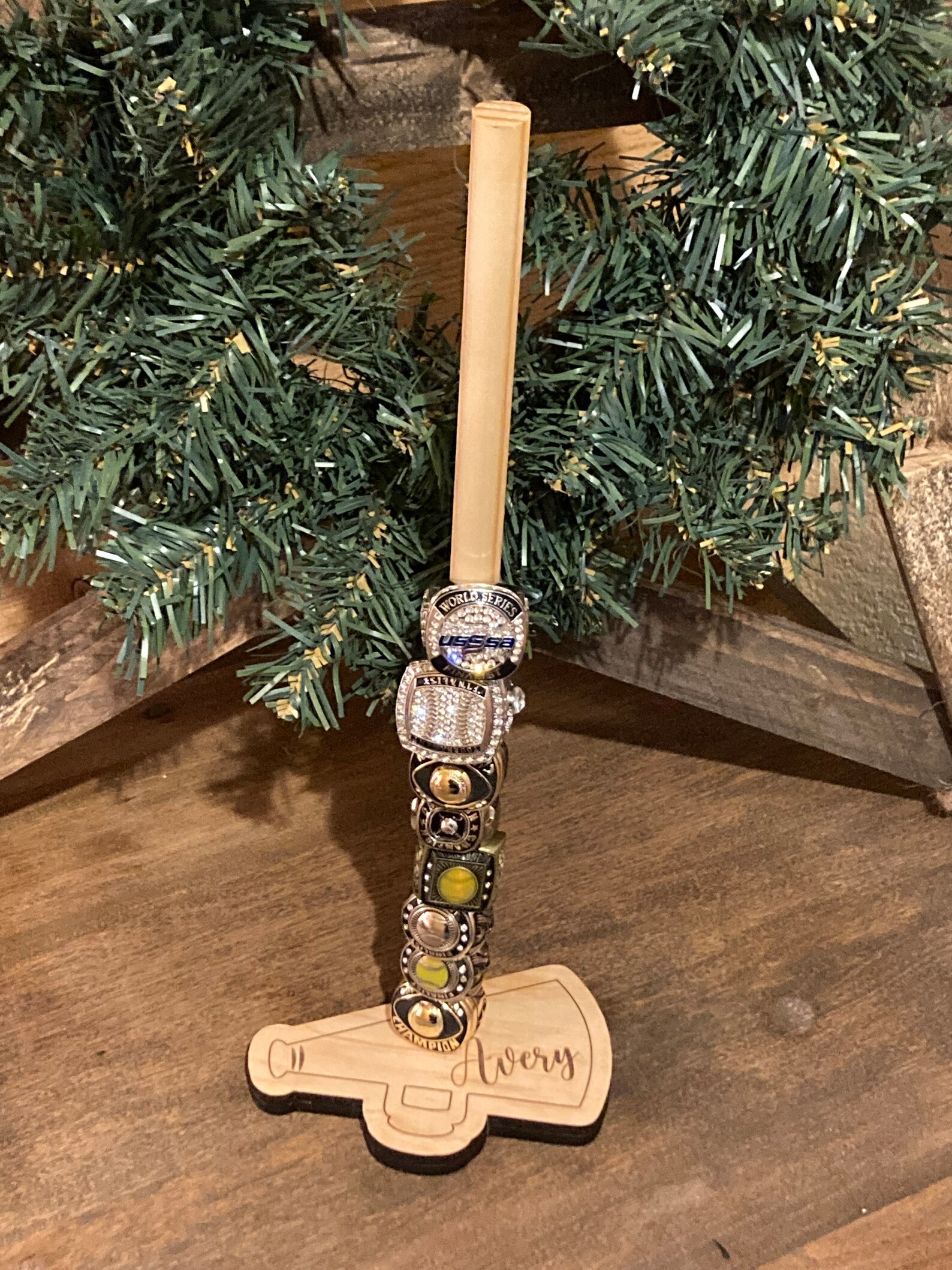 Football, Baseball, Softball, Cheer Ring Holder/display Personalized - Etsy