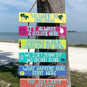 Pool Rules Sign, Welcome to Our Oasis, Pool and Deck Sign, Pool House ...