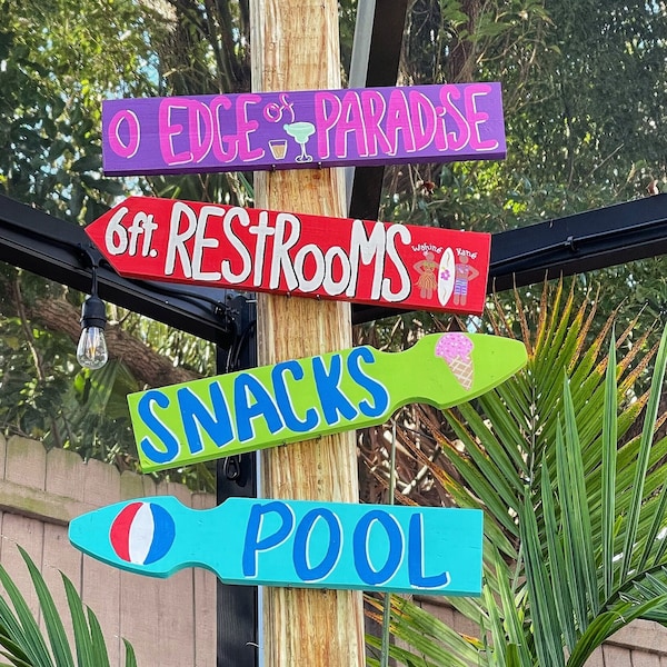 Pool Deck Signs - Etsy