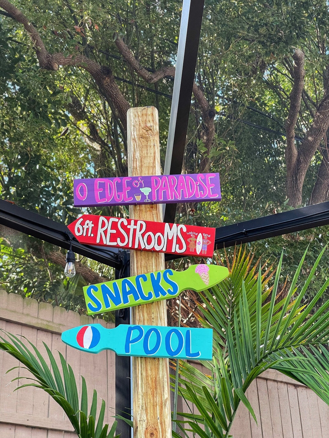 Pool Deck Décor Pool Signs for Outdoor Personalized Pool - Etsy