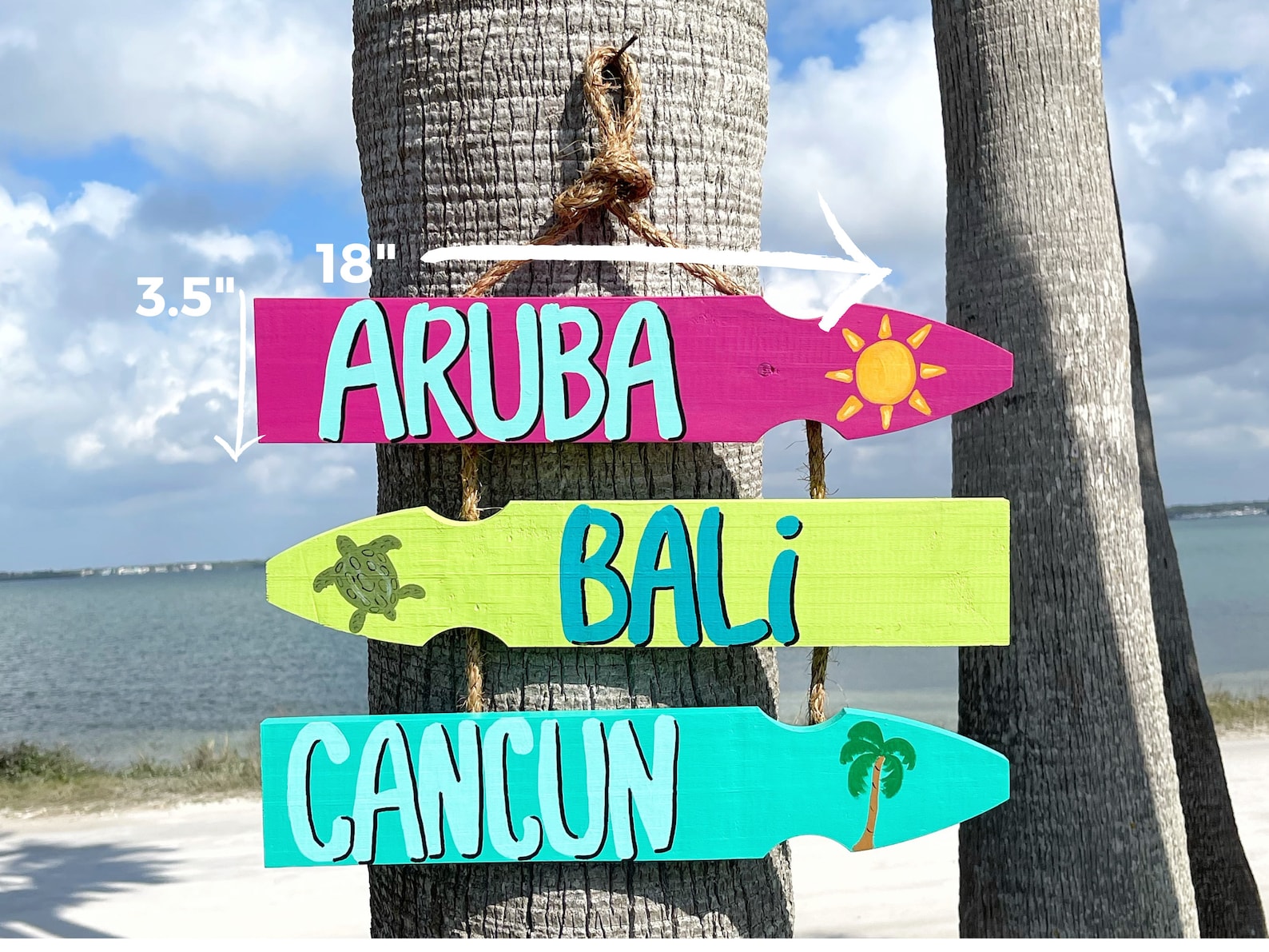 Custom Beach Directional Sign: Personalized Destination Arrow Decor - Etsy