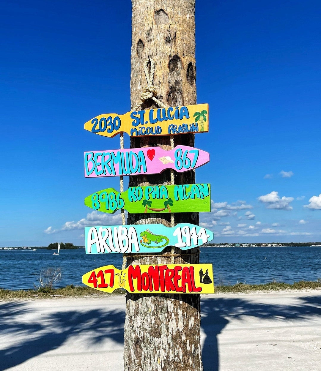 Custom Beach Directional Sign: Hand-painted Wood Destination Arrows - Etsy
