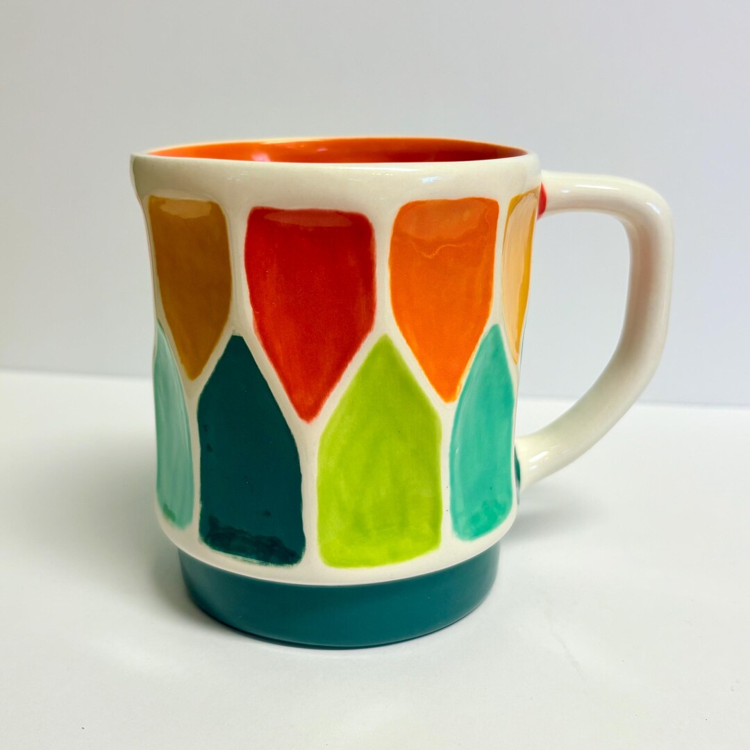 Mug Retro Style Mug Colors Rainbow 16 Ounces Pride - Etsy