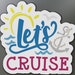 Let's Cruise Sun and Anchor Cruise Ship Door Magnet, Cruise Cabin ...