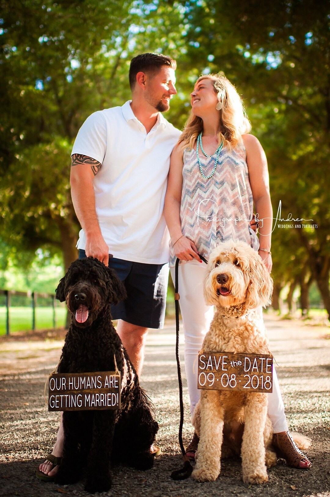 Our Humans Are Getting Married, Pet Save the Date Sign, Dog Photo Prop ...