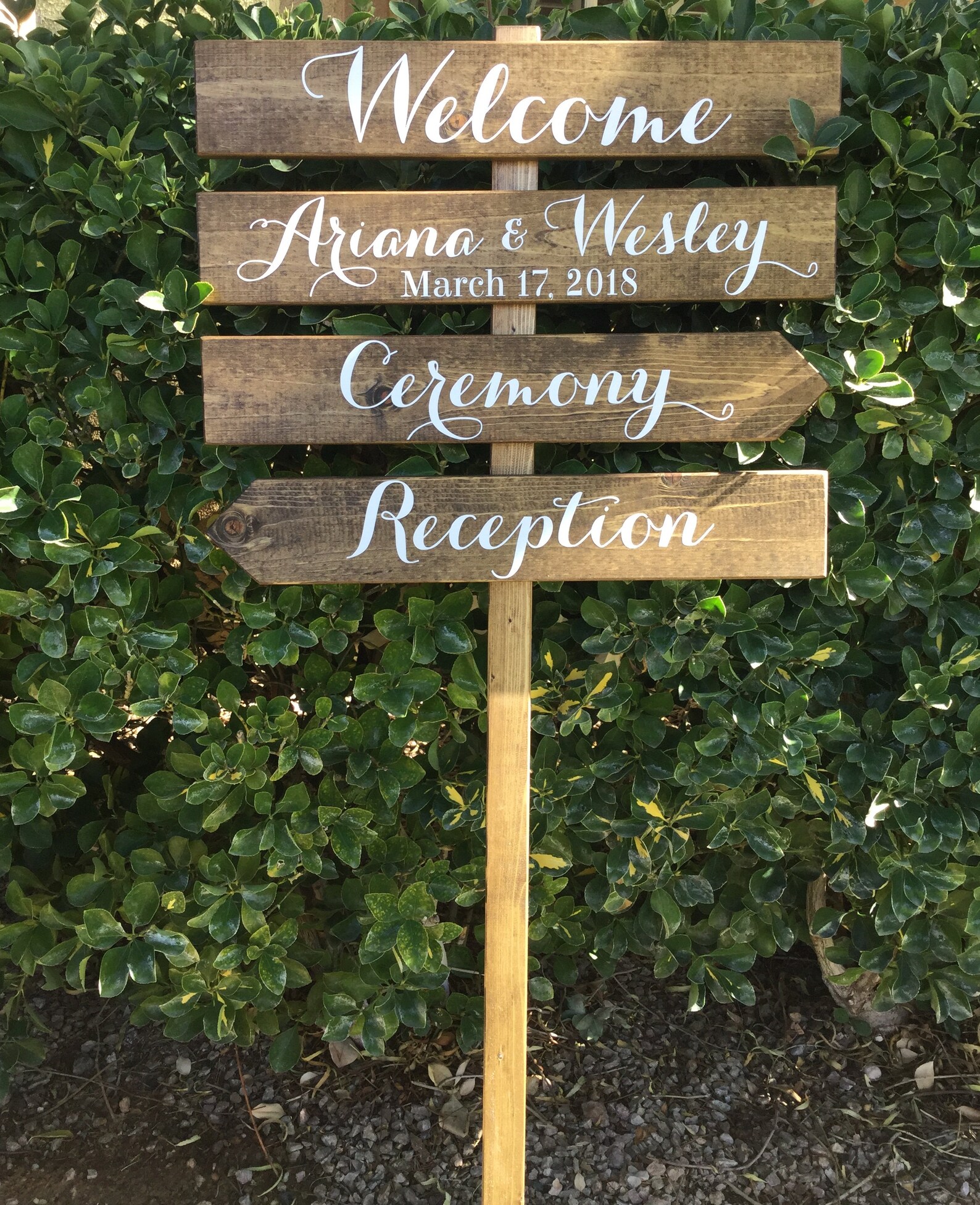 Directional Wedding Sign Custom Sign Welcome Reception - Etsy