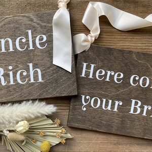 Uncle Here Comes Your Bride Signs, Here Comes Your Girl Sign, Ring ...