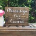 Please Sign Our Canvas Guestbook Sign Rustic Guestbook Sign | Etsy