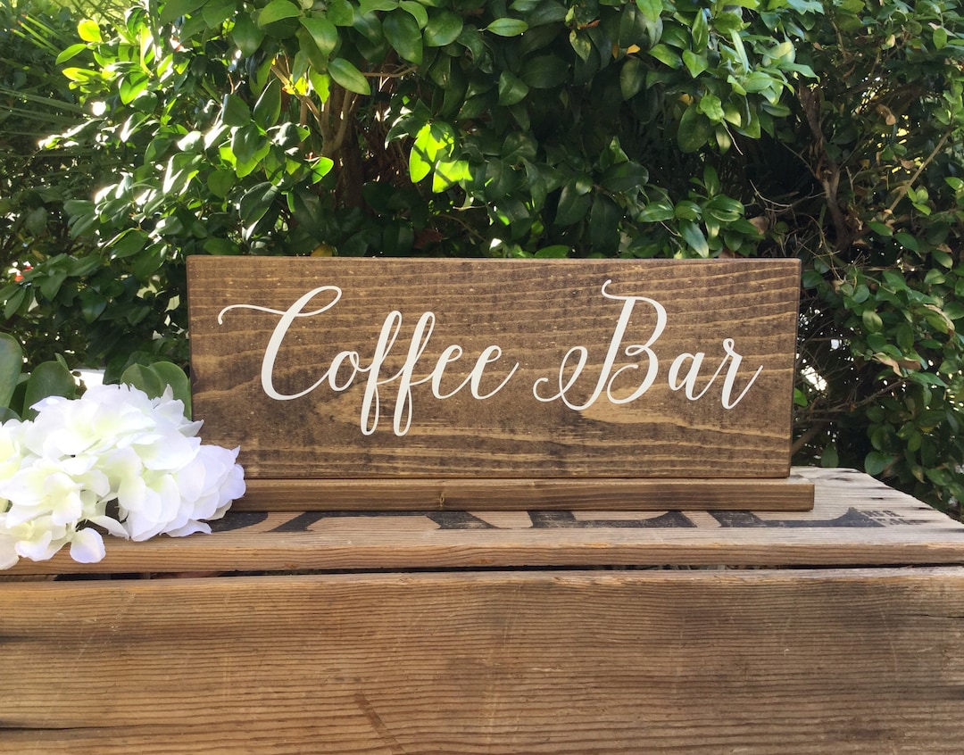 Coffee Bar Sign, Dessert Table Sign, Sweetheart Table Decor, Cafe Sign ...