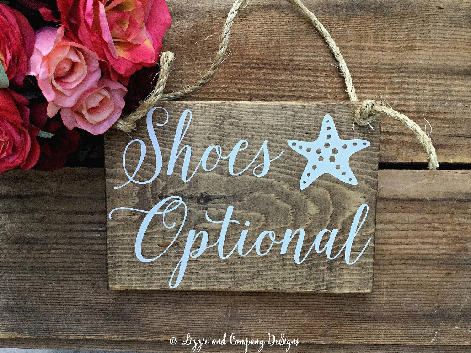 Shoes Optional Sign Shoes Here Sign Beach Wedding Sign | Etsy