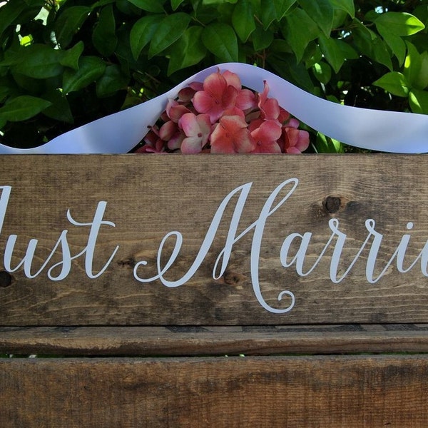 Just Married Sign - Etsy