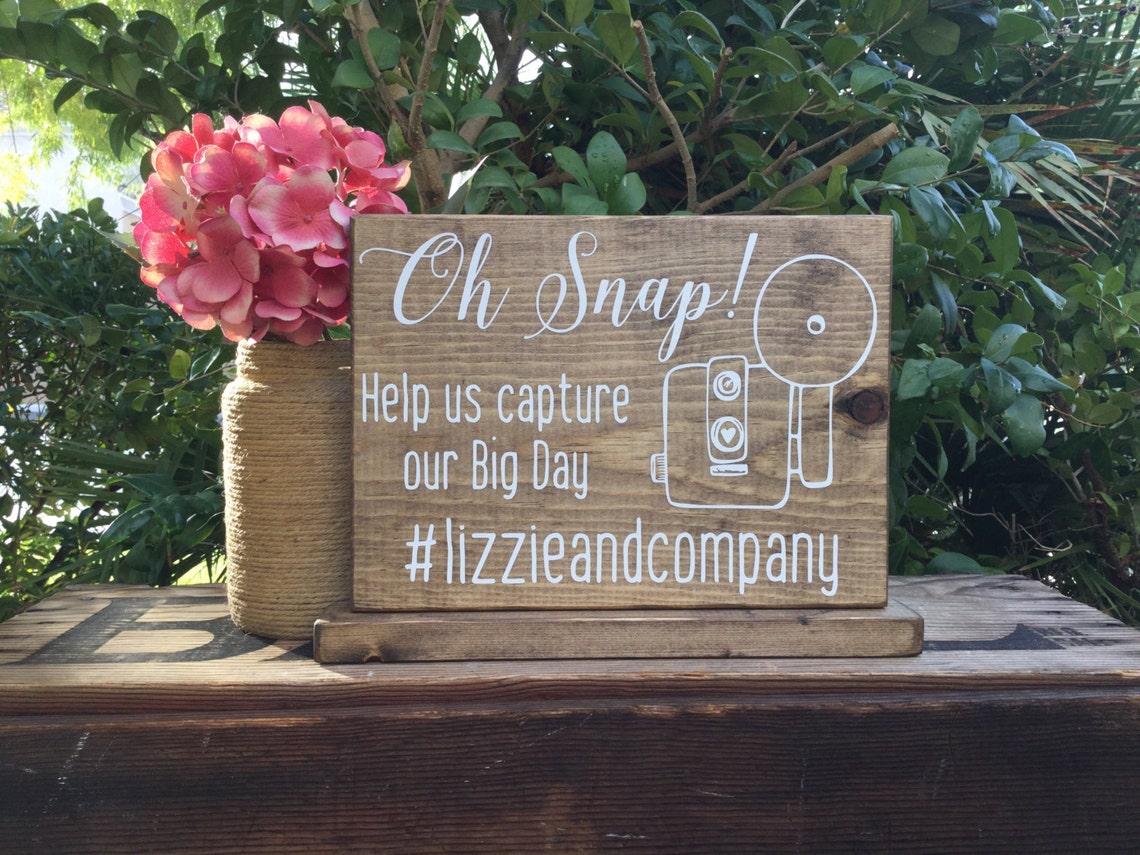 Oh Snap Sign Social Media Sign Guestbook Sign Sweetheart - Etsy
