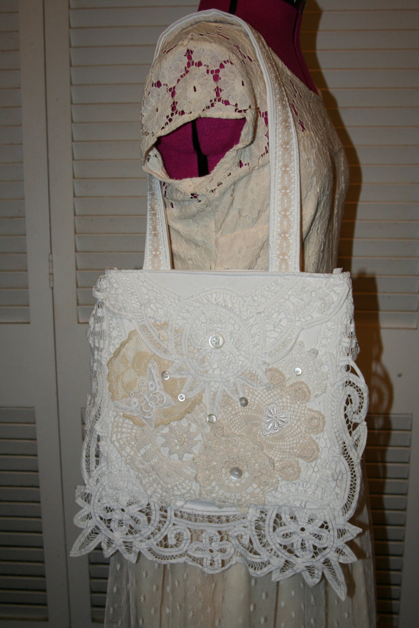 OOAK Handmade Victorian Batten-burg Lace Purse, Romantic Layers of ...