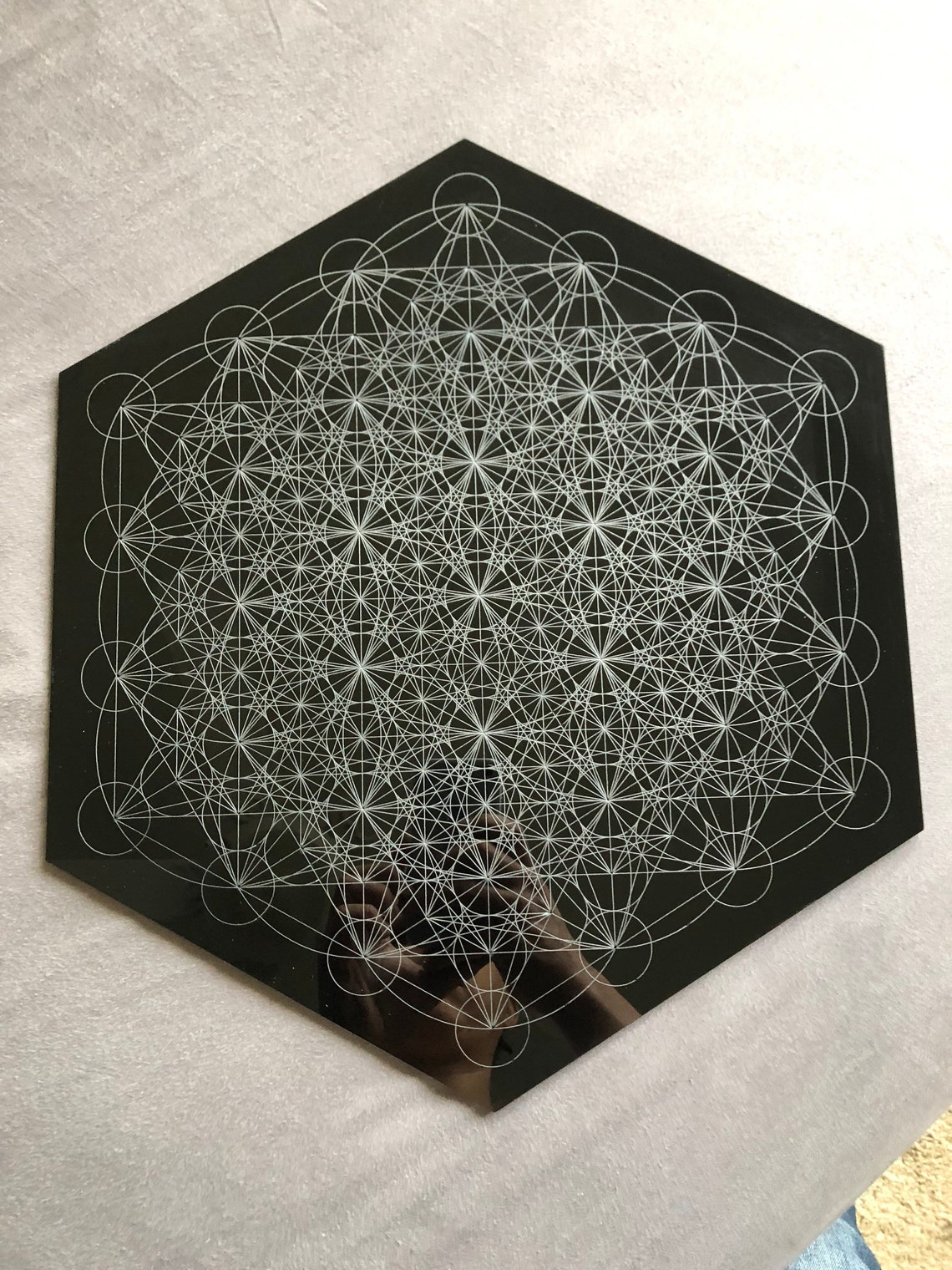 Metatron's Cube Flower of Life Pattern Laser Cut Crystal - Etsy