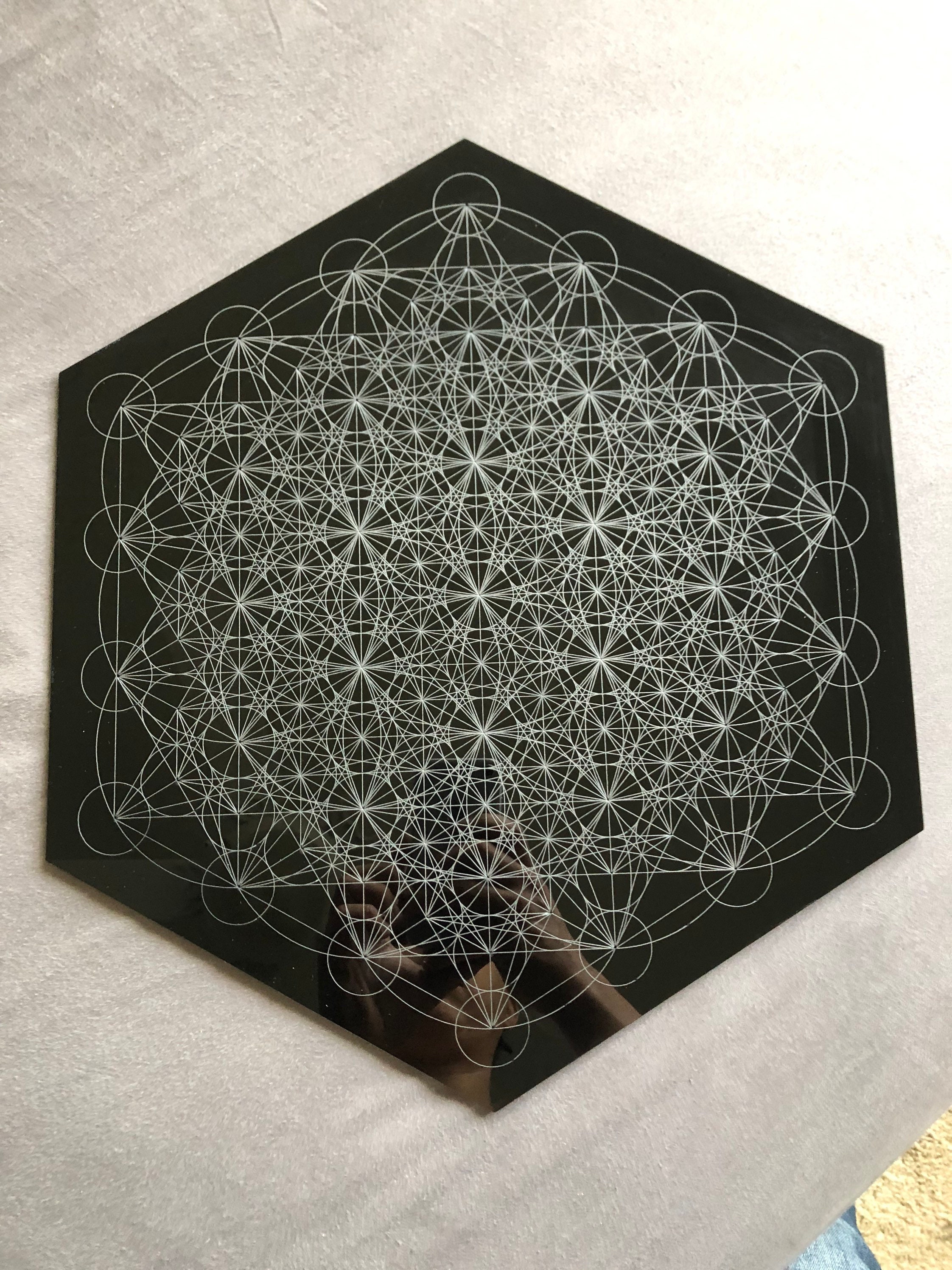 Metatron's Cube Flower of Life Pattern Laser Cut Crystal - Etsy