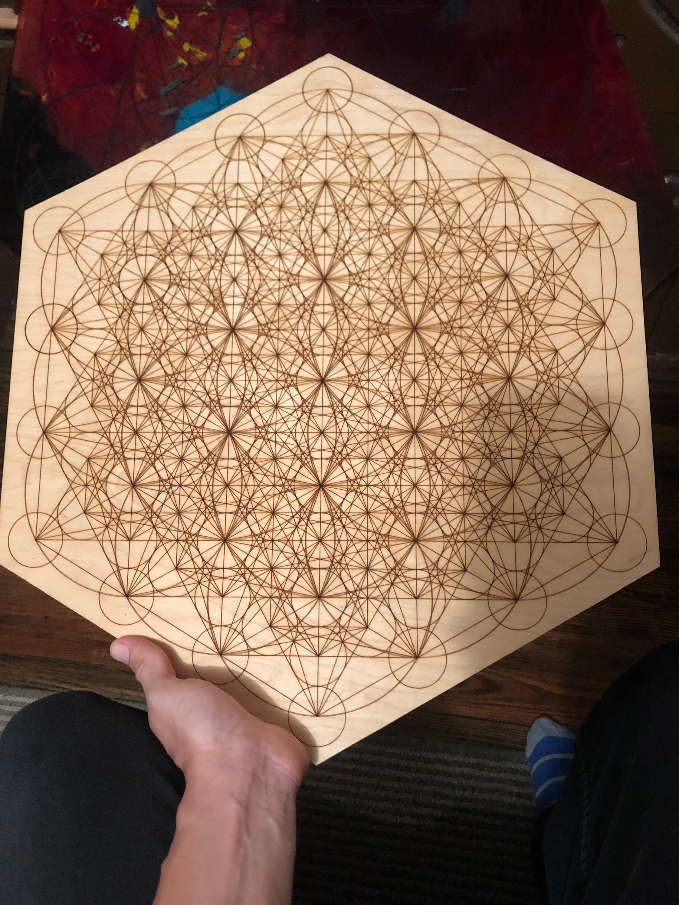 Metatron's Cube Flower of Life Pattern Laser Cut Crystal - Etsy