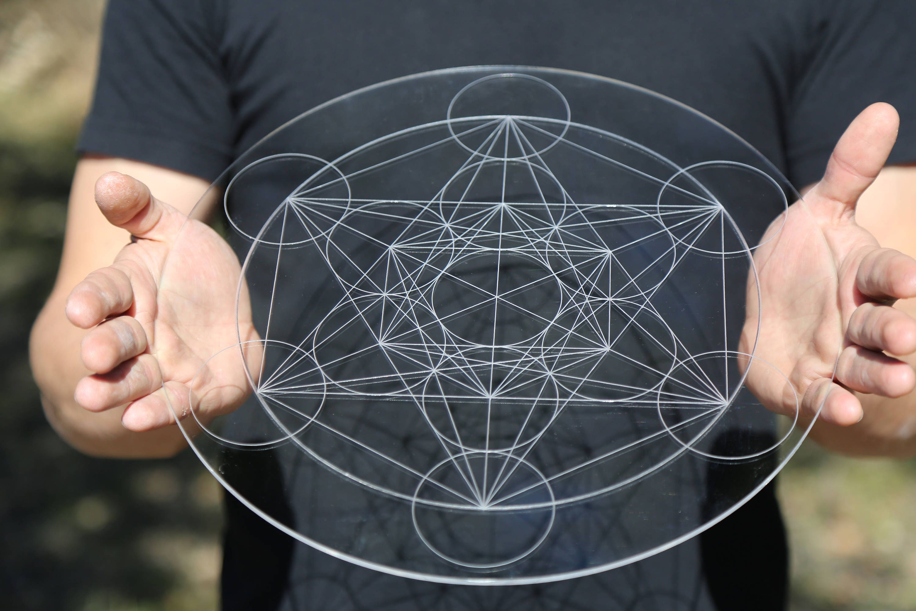 Metatron's Cube Grid Laser Cut Crystal Grid - Etsy