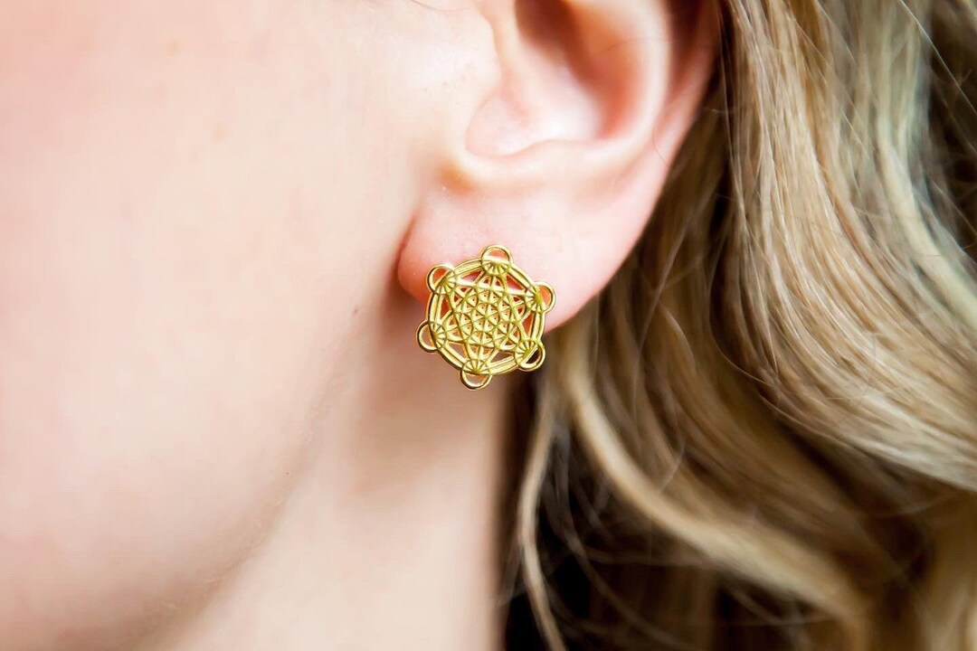 Metatron Grid Stud Earrings - Etsy