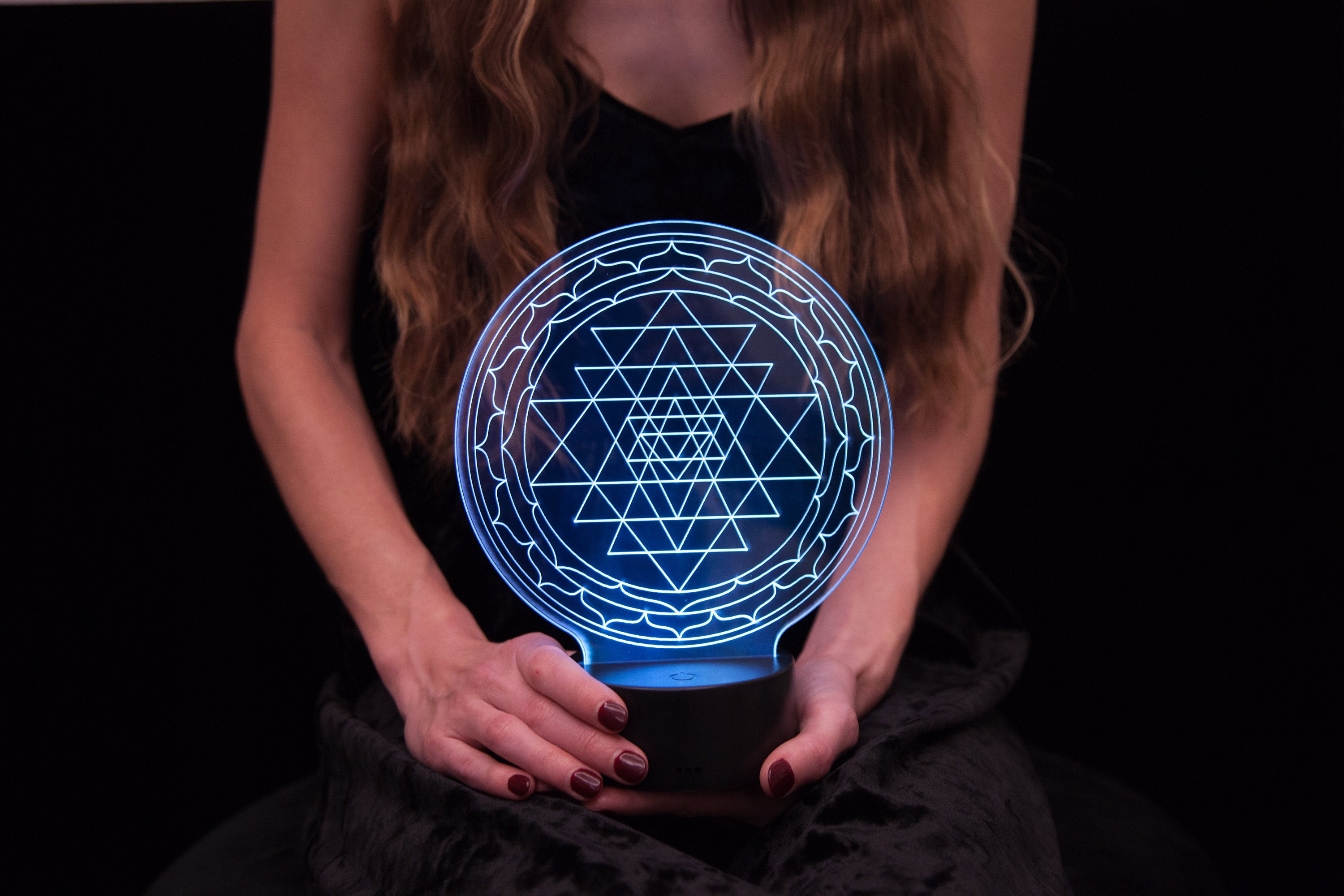 Sri Yantra Life LED Lamp Crystal Grid | Etsy