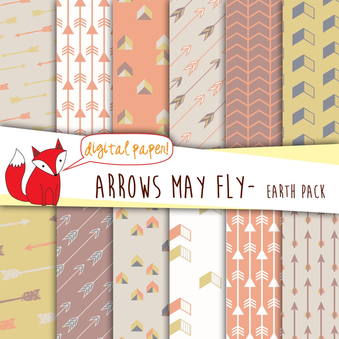 Arrows Digital Paper Scrapbooking Printable Geometric - Etsy