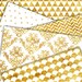 Gold Digital Paper White and Gold Foil printable Pack Weddings Damask ...