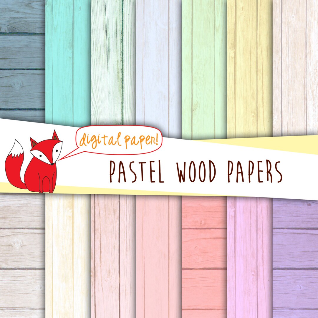 Pastel Wood Digital Paper Digital Scrapbooking Texture Digital ...