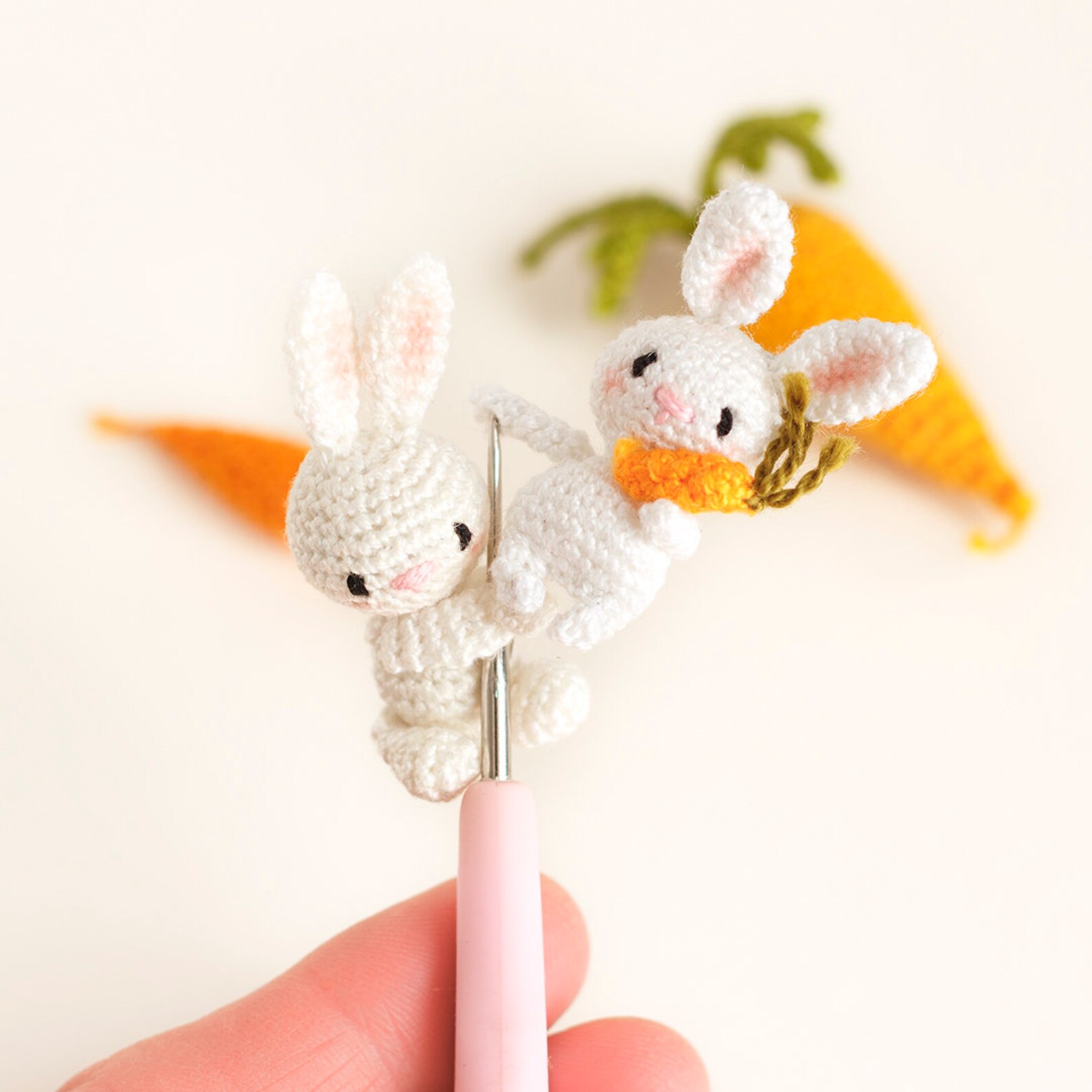 Miniature Bunny Crochet Amigurumi TUTORIAL • Little Crochet Bunny ...
