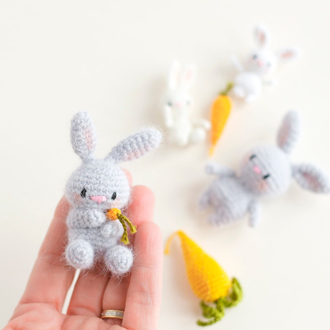 Miniature Bunny Crochet Amigurumi TUTORIAL Little Crochet - Etsy