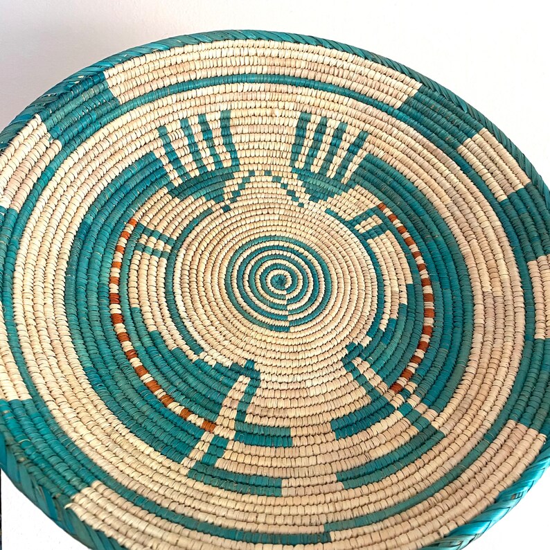 13 Shallow Woven Basket Southwestern Style Decor Boho - Etsy