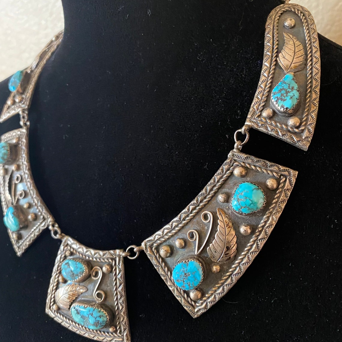 Vintage Navajo/ Native American Sterling Silver & Turquoise - Etsy