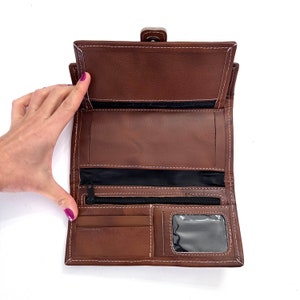 Guatemalan Leather Trifold Wallet, Embroidered Mayan Design Wallet With ...