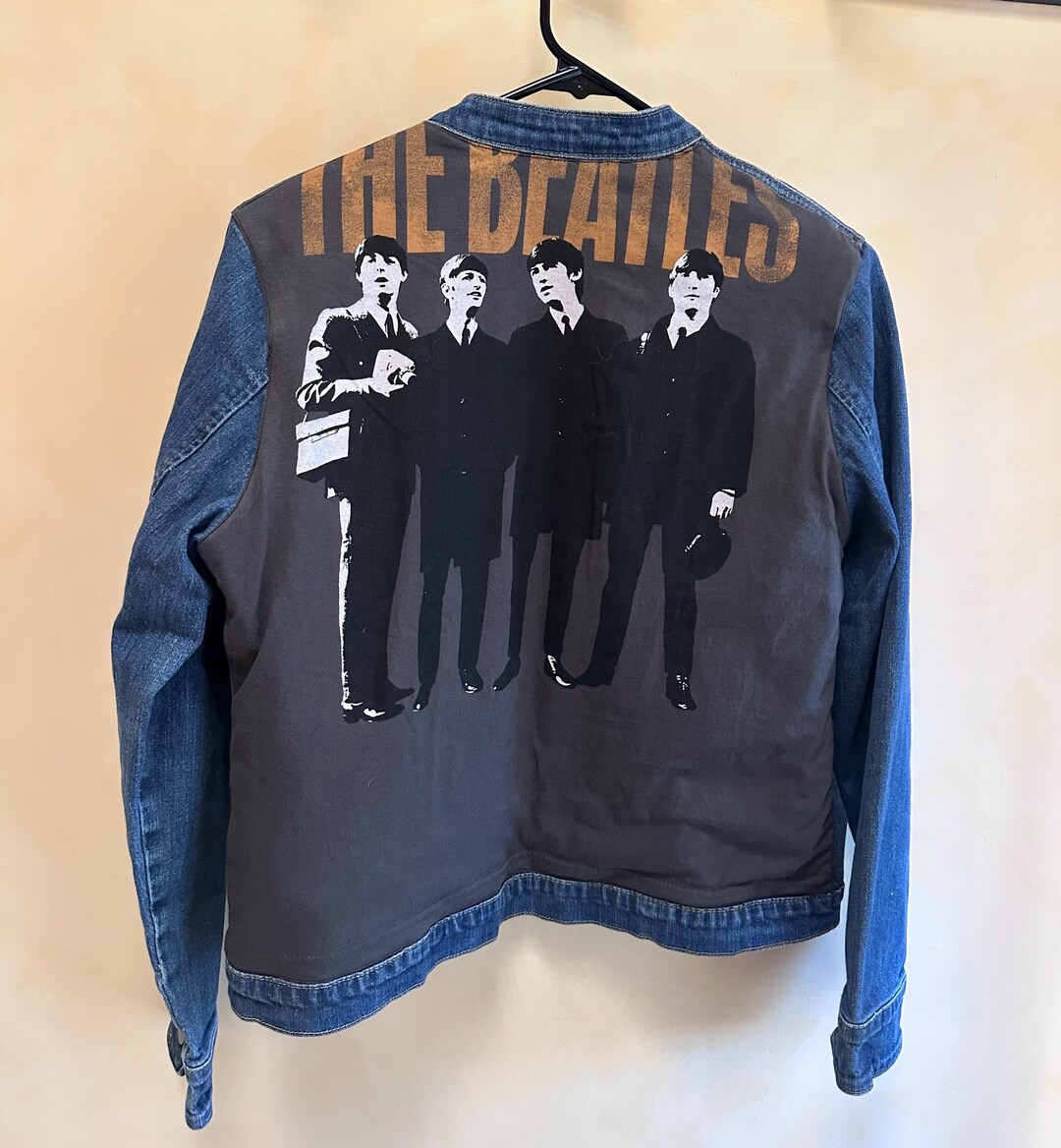 The Beatles Jean Jacket, Unique Vintage Denim Jacket - Etsy