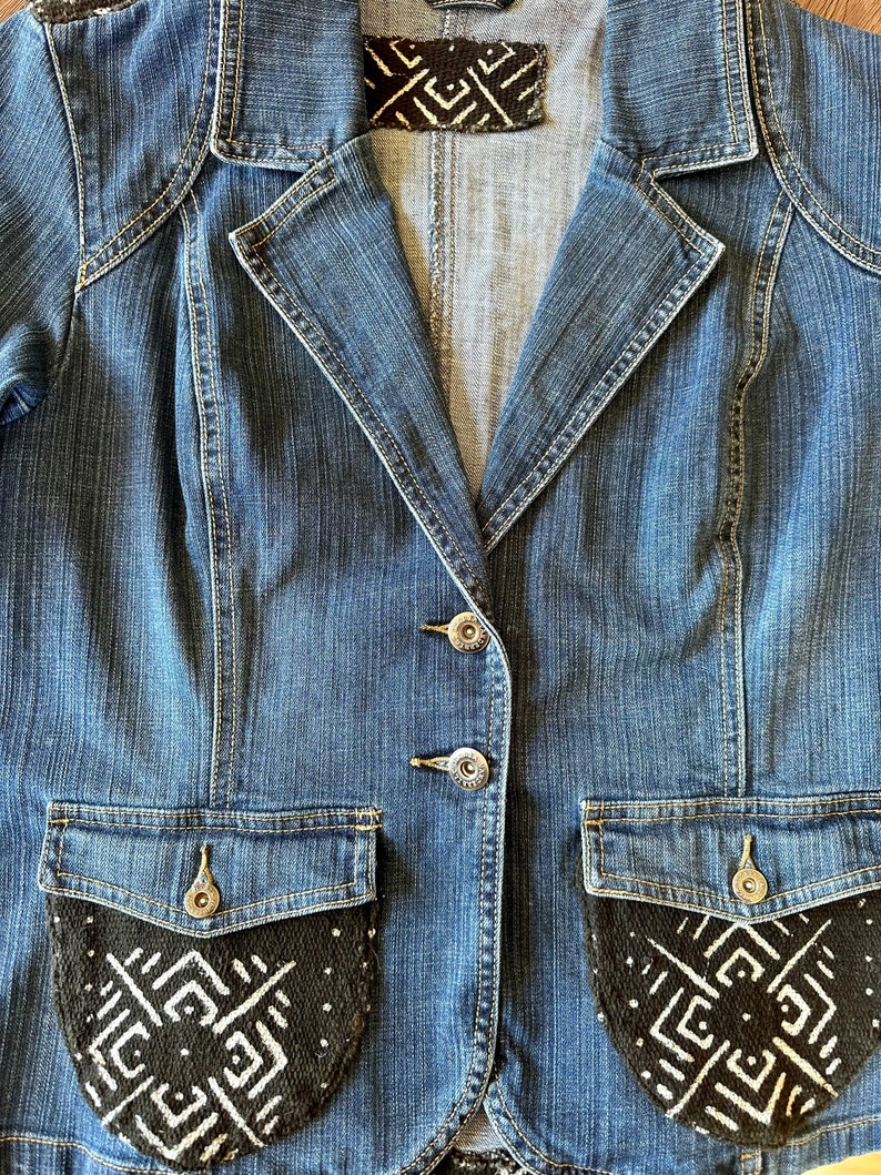 Embellished Denim Jacket Embroidered Jean Jacket Boho Jean - Etsy