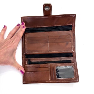 Guatemalan Leather Trifold Wallet, Embroidered Mayan Design Wallet With ...