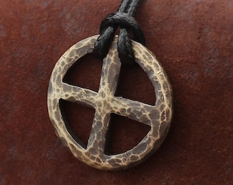 Solar Cross Pendant | Etsy