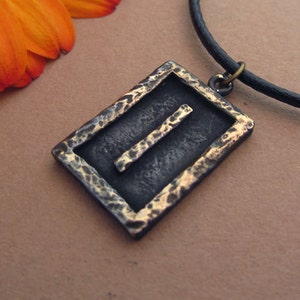 Viking Isa Rune Pendant Ice and Clarity - Etsy