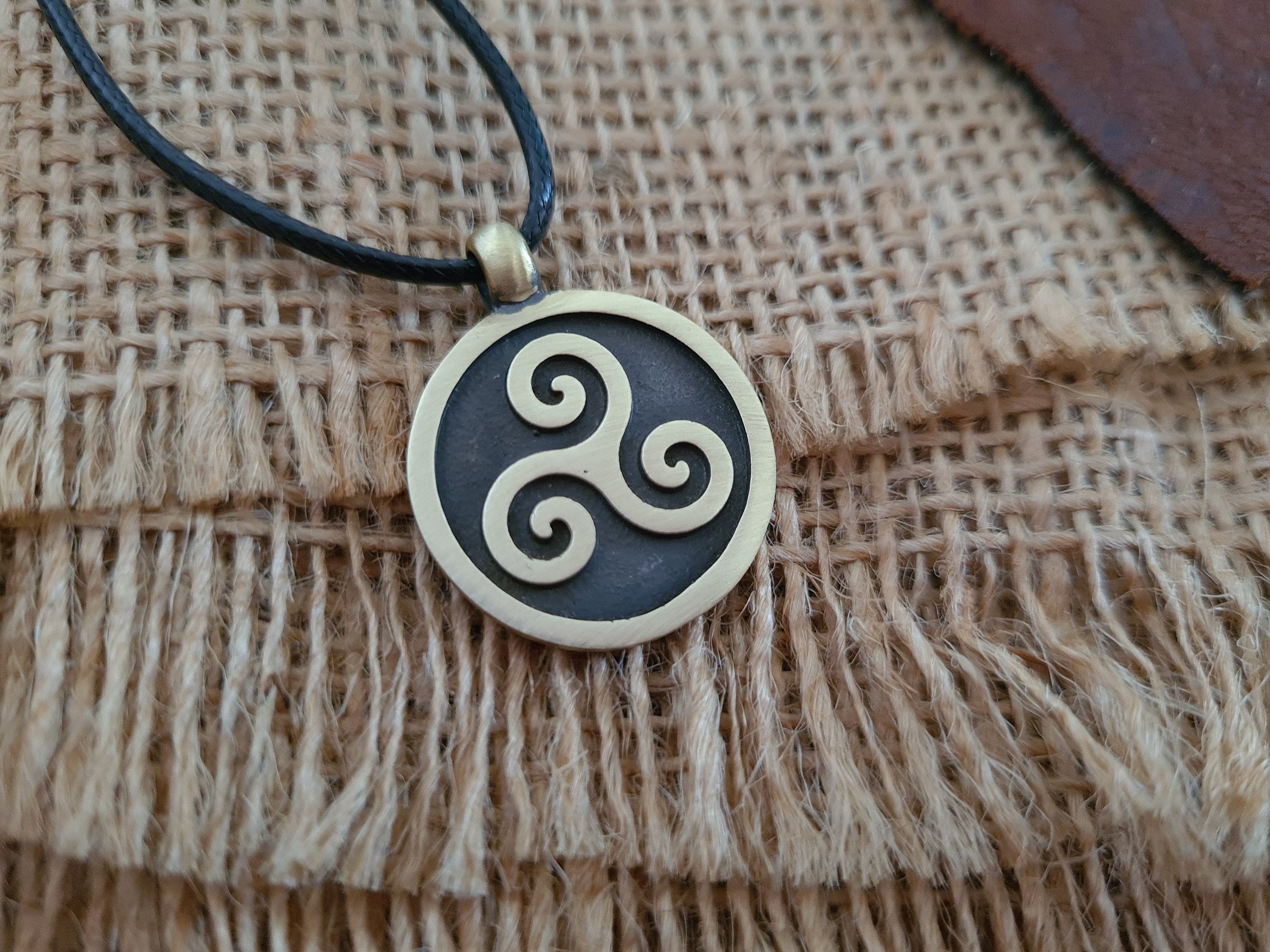 Hand Hammered Triskelion Spiral of Life Pendant – Celtic Triskele ...